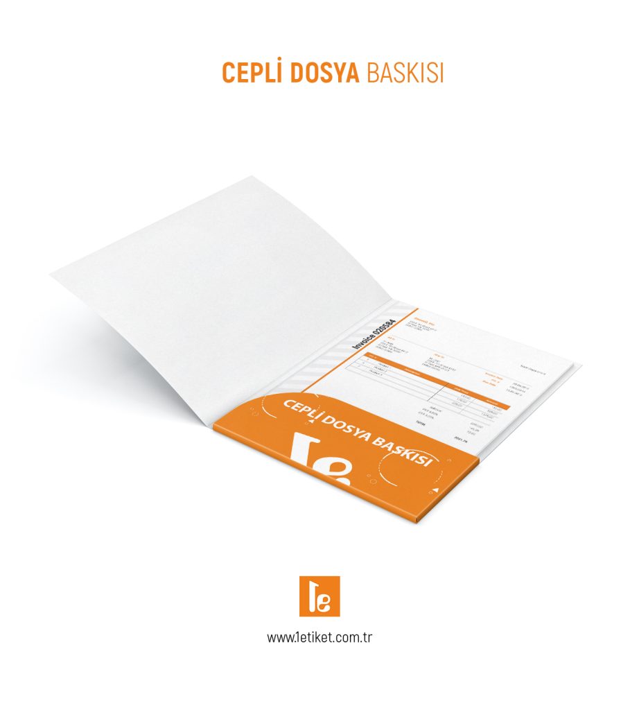 Cepli Dosya Baskısı 350gr - 1Etiket